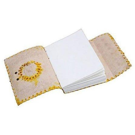 Yellow Journal with Black Stone Embossed